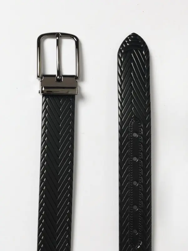 Emporio Armani Woven Leather Belt