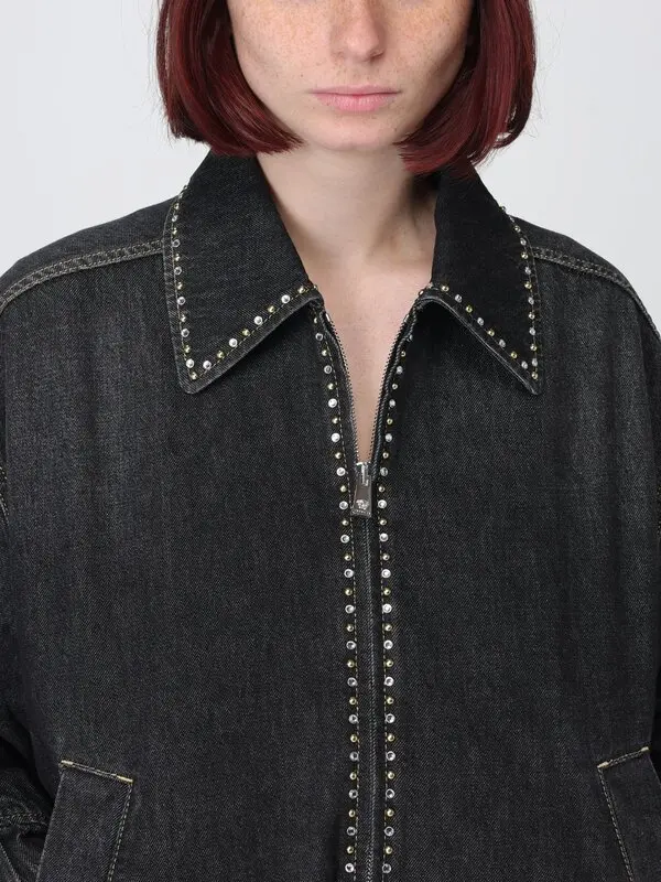 Versace Rhinestone Denim Jacket