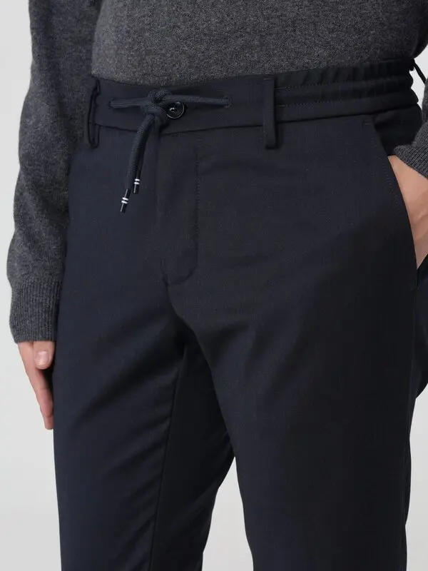 MASON'S Tailored Trousers With Drawstring Detail - Black