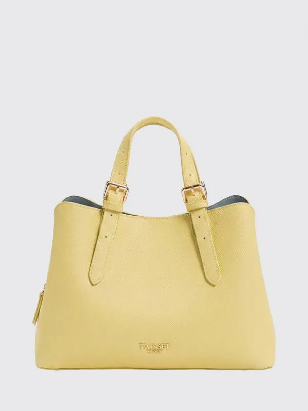 TWINSET Grained Synthetic Leather Bag - Lime