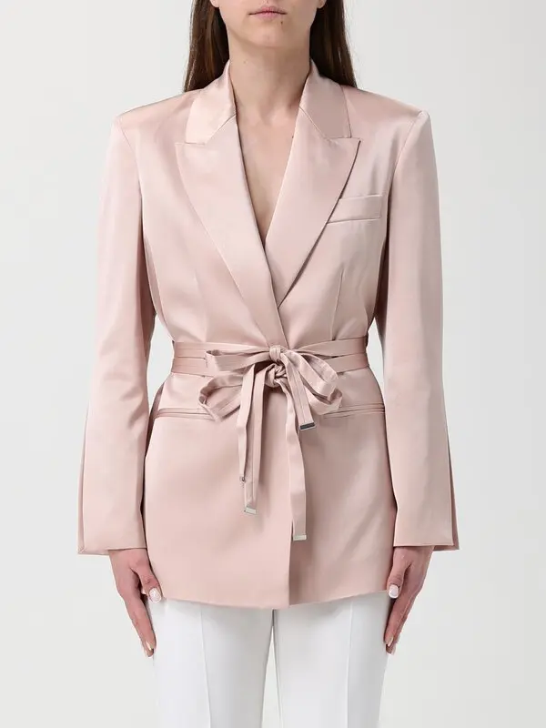 Pinko Satin Robe Blazer With Belt