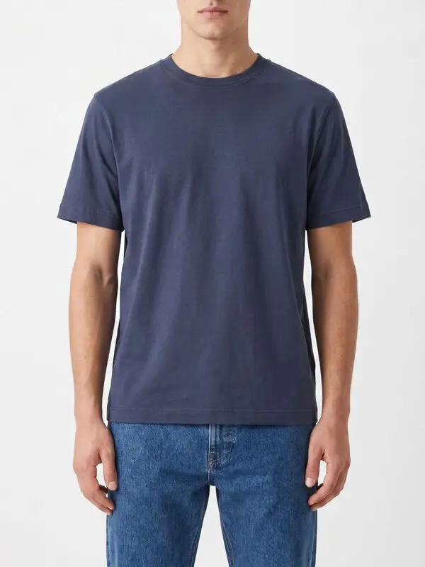CIRCOLO 1901 Short-sleeved Pure Cotton Crew Neck T-shirt - Navy