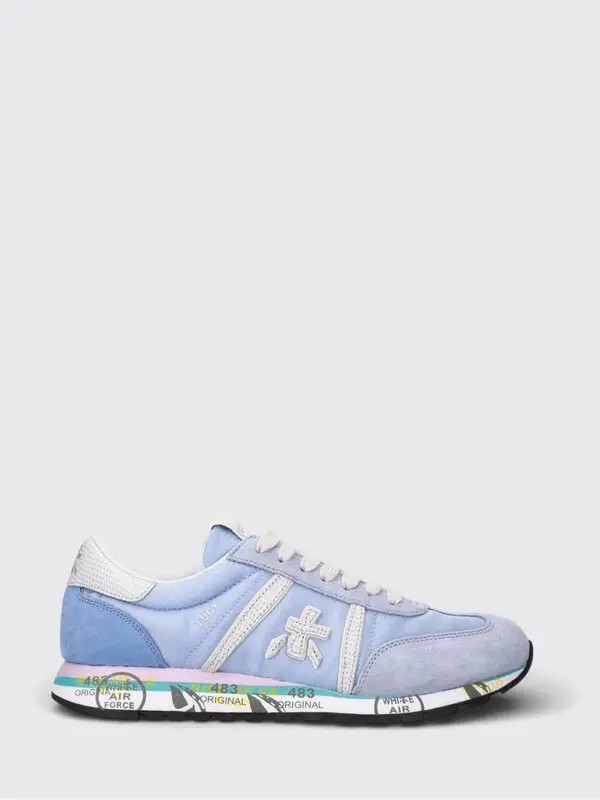 Premiata Lucy Suede And Nylon Sneakers - Blue