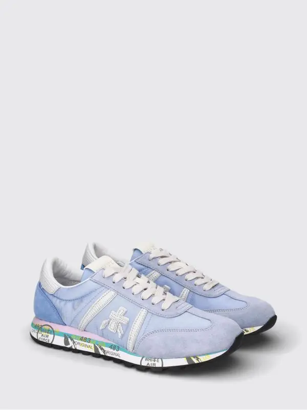 Premiata Lucy Suede And Nylon Sneakers - Blue
