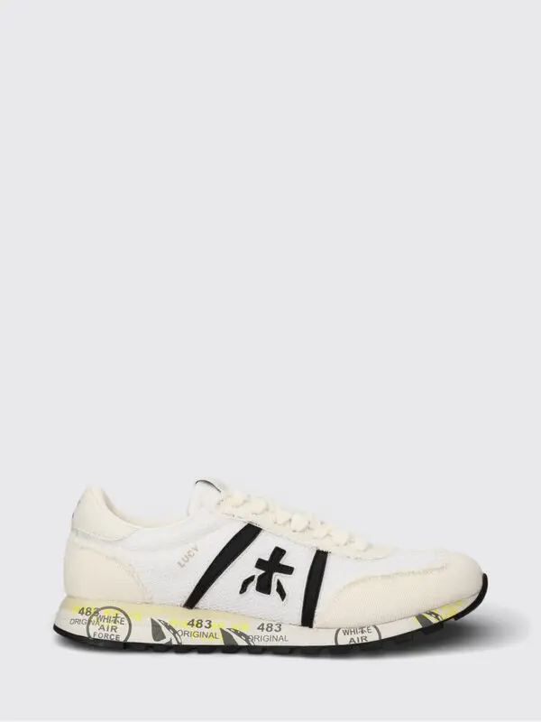 Premiata Lucy Suede And Nylon Low-top Sneakers - White