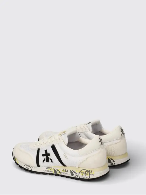 Premiata Lucy Suede And Nylon Low-top Sneakers - White