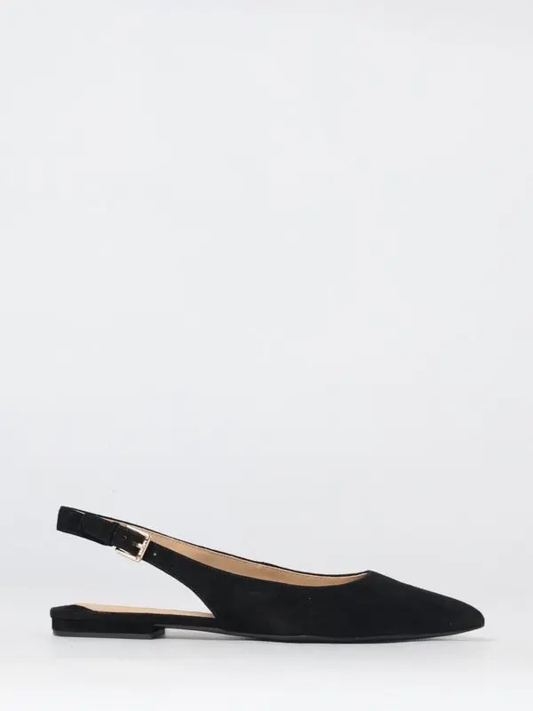 Ralph Lauren Suede Slingback Ballerinas - Black