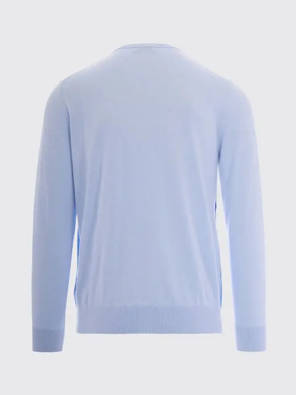 BALLANTYNE Diamond Pattern Cotton And Cashmere Knit Jumper - Blue