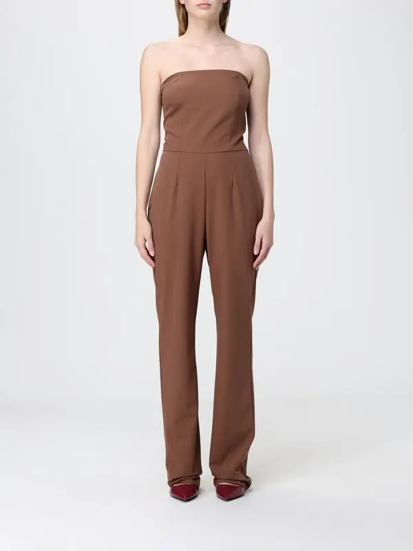 MAR DE MARGARITAS Viscose Blend Off-the-shoulder Jumpsuit - Brown
