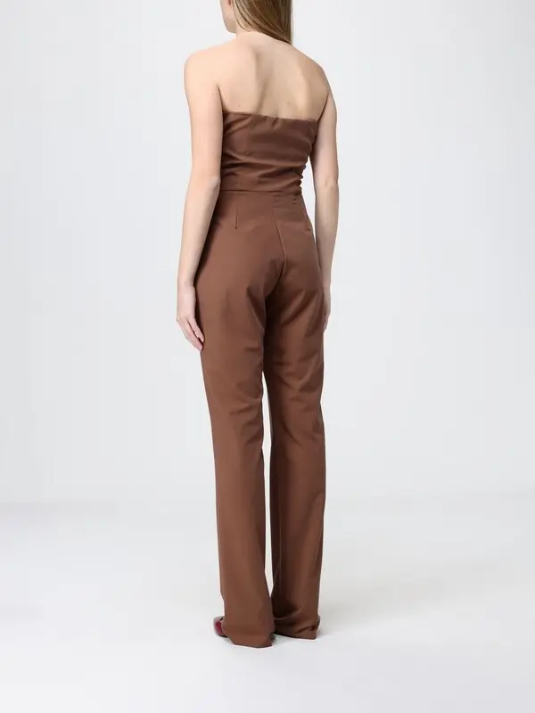 MAR DE MARGARITAS Viscose Blend Off-the-shoulder Jumpsuit - Brown