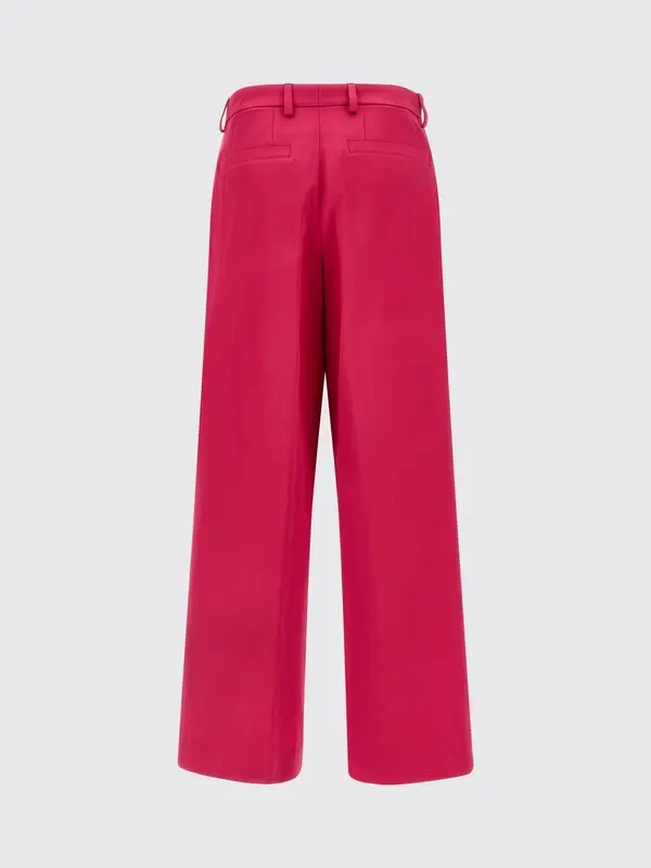 Dries Van Noten Cotton Blend Trousers - Fuchsia