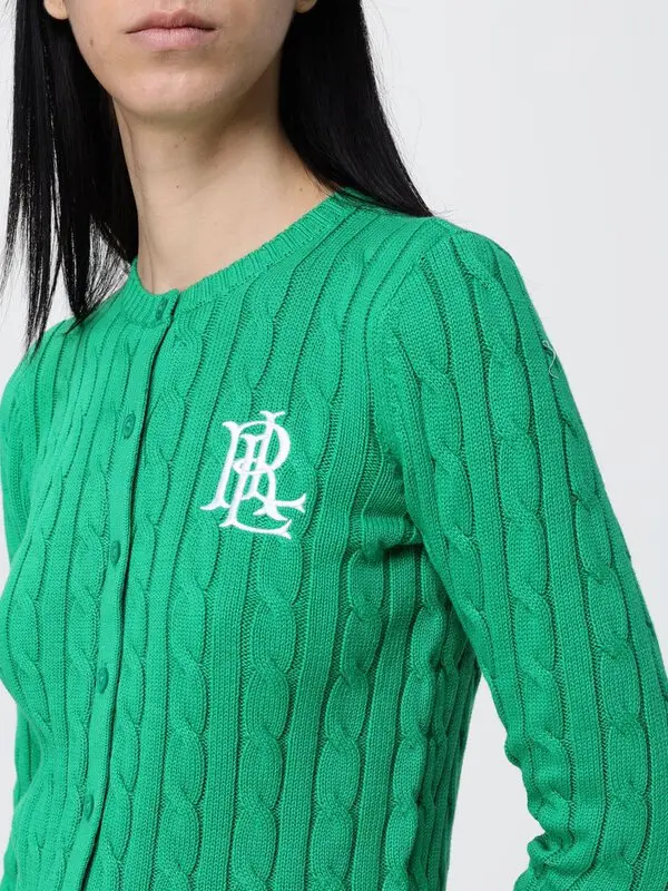 Ralph Lauren Crew Neck Cardigan - Green