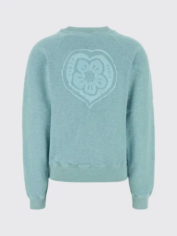 Kenzo Flower Logo Cotton Crew Neck Sweatshirt