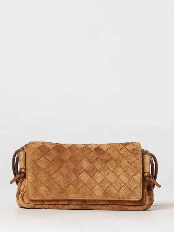 Bottega Veneta Notturno Intrecciato Leather Knot Shoulder Bag - Brown