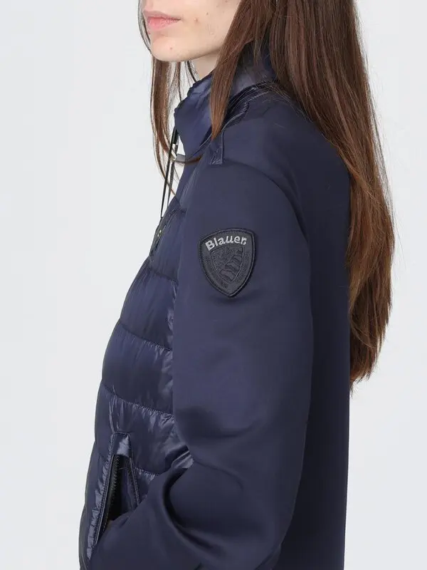 BLAUER. Padded Down Jacket With Zip - Blue