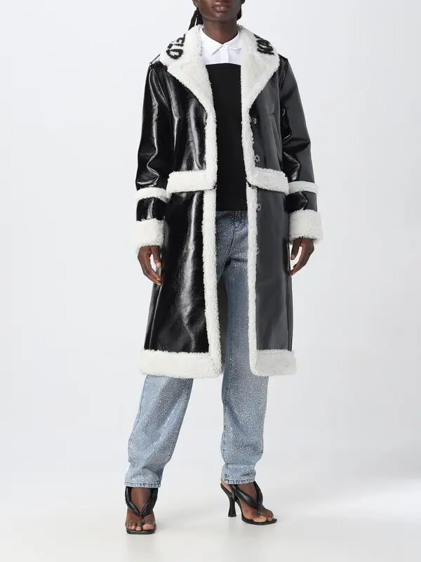 Karl Lagerfeld Shearling Trimmed Coat