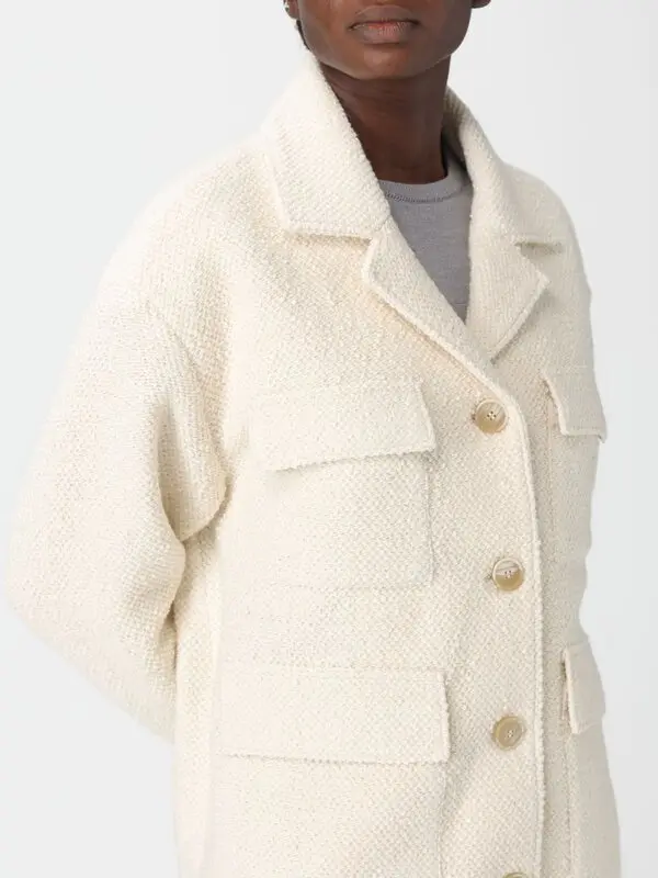 MASON'S Textured Jacket With Notched Lapel And Four Pockets