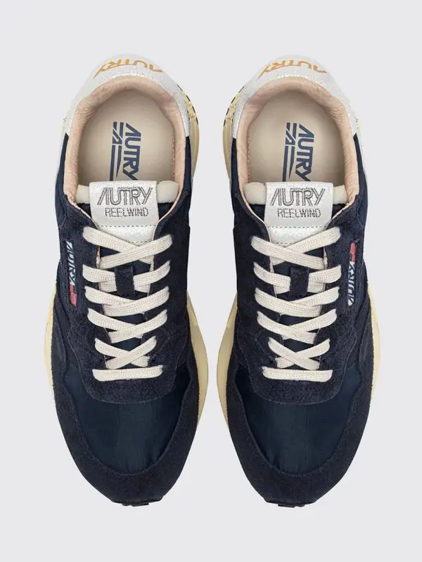 AUTRY Reelwind Nylon And Suede Leather Low Top Sneakers - Blue