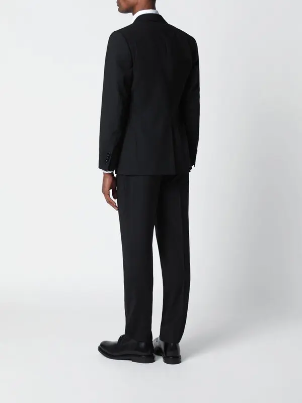LARDINI Single-breasted Wool Blend Dress - Black