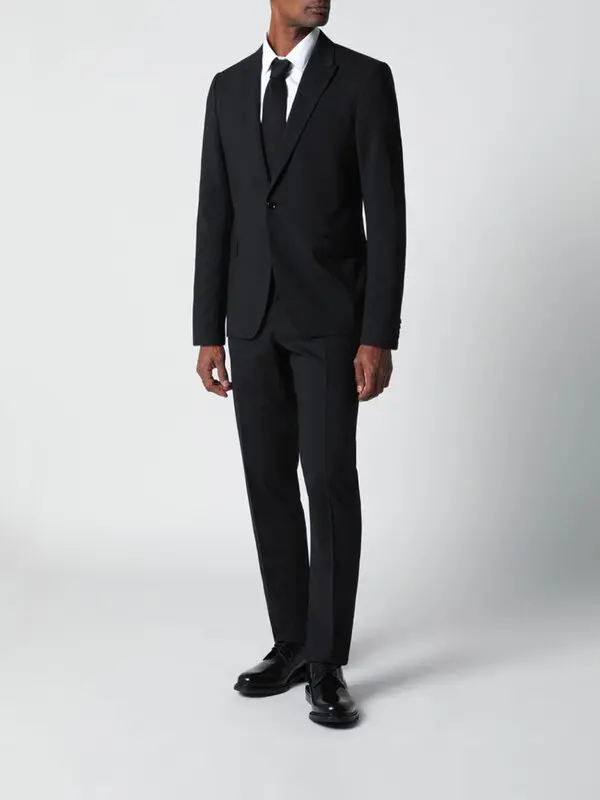 LARDINI Single-breasted Wool Blend Dress - Black