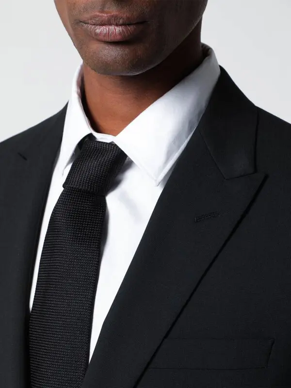 LARDINI Single-breasted Wool Blend Dress - Black
