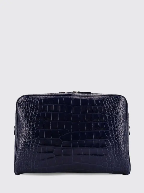 TOM FORD Croc Print Leather Pouch