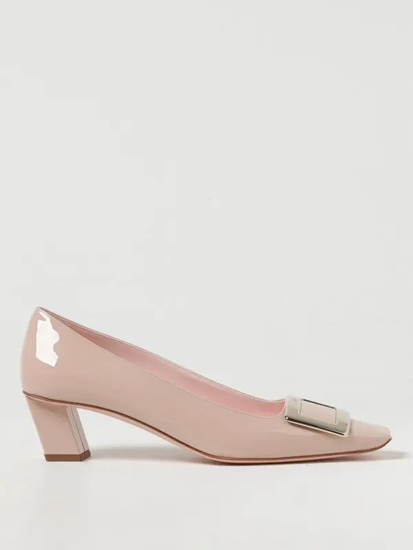 ROGER VIVIER Belle Vivier Patent Leather Pumps - Blush Pink