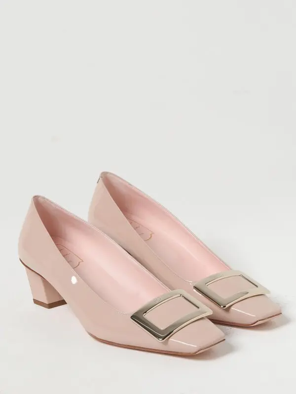 ROGER VIVIER Belle Vivier Patent Leather Pumps - Blush Pink