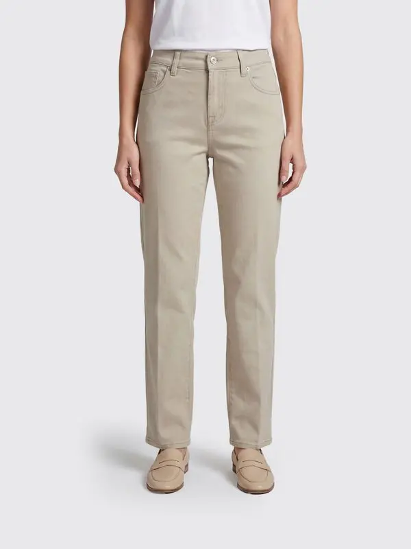 7 For All Mankind Stretch-cotton Denim Straight Jeans