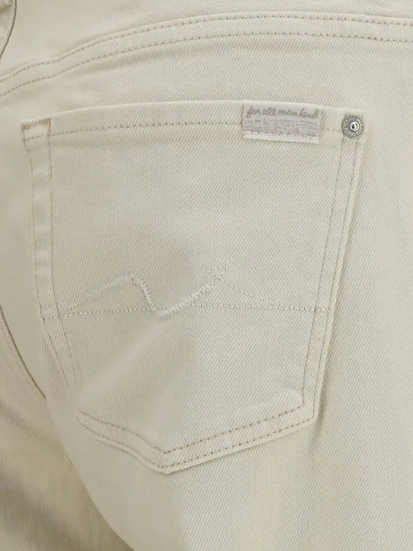 7 For All Mankind Stretch-cotton Denim Straight Jeans