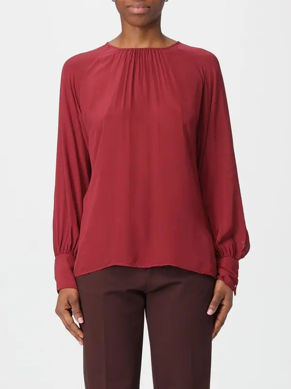MASON'S Gathered Neck Long Sleeve Top