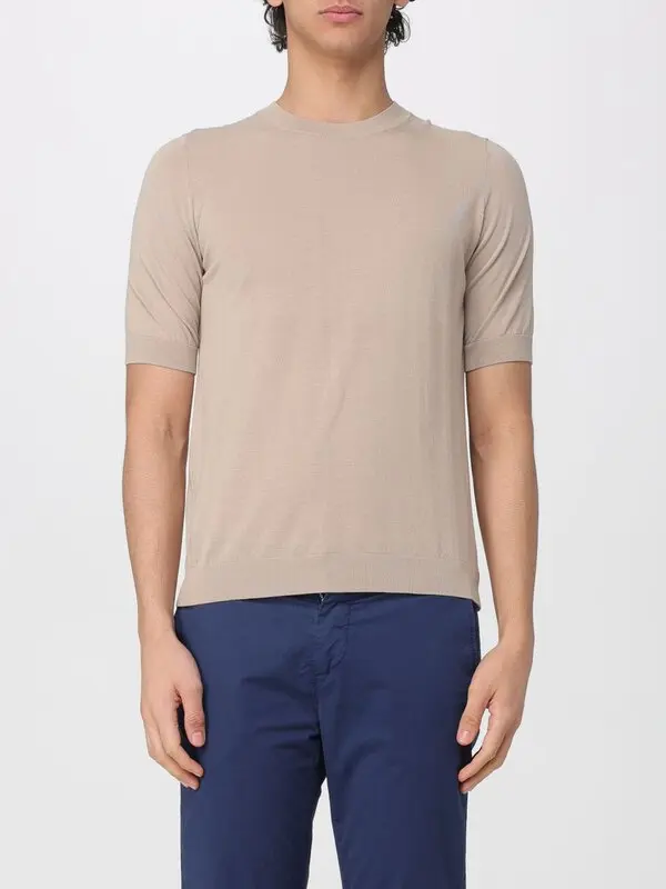 BALLANTYNE Short Sleeve Knit Top - Beige