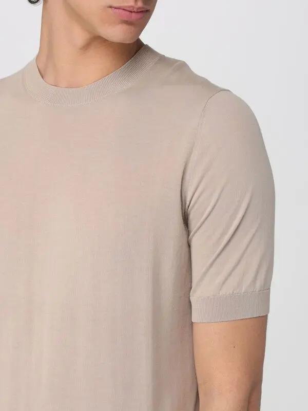 BALLANTYNE Short Sleeve Knit Top - Beige