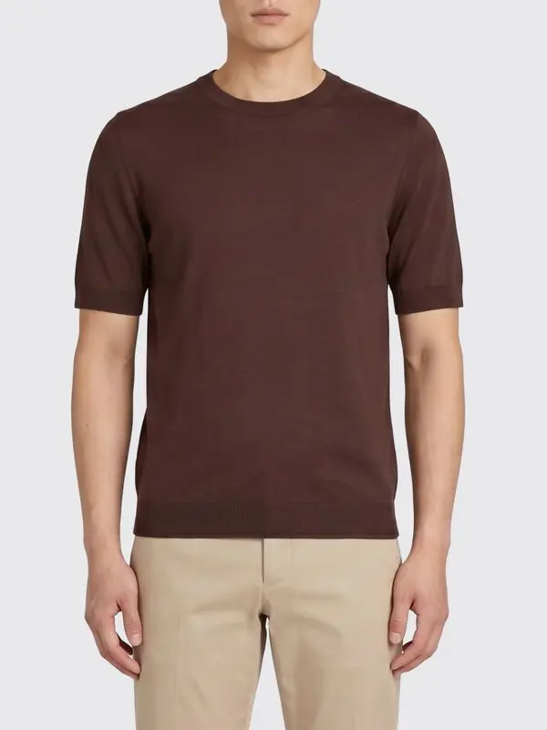 BALLANTYNE Cotton Knit Top - Brown