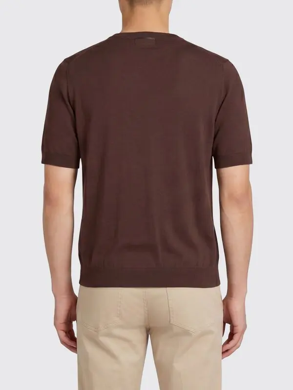 BALLANTYNE Cotton Knit Top - Brown