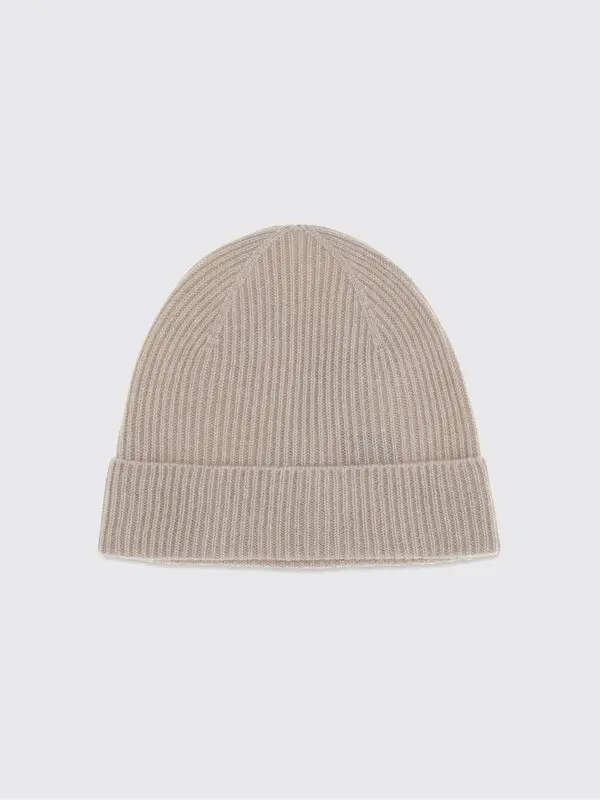 Kiton Ribbed Merino Wool Beanie With Applied Logo