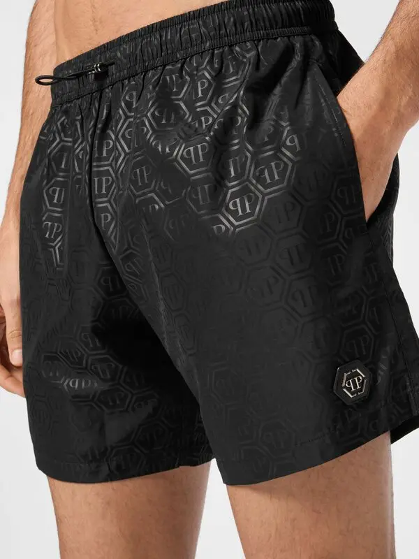 Philipp Plein Printed Polyester Swimsuit