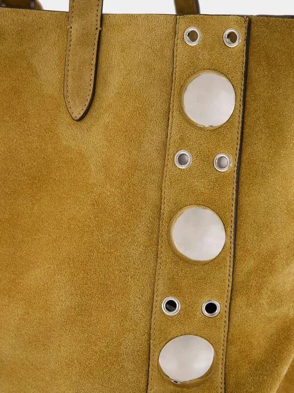 Valentino Garavani Suede Shoulder Bag With Eyelets
