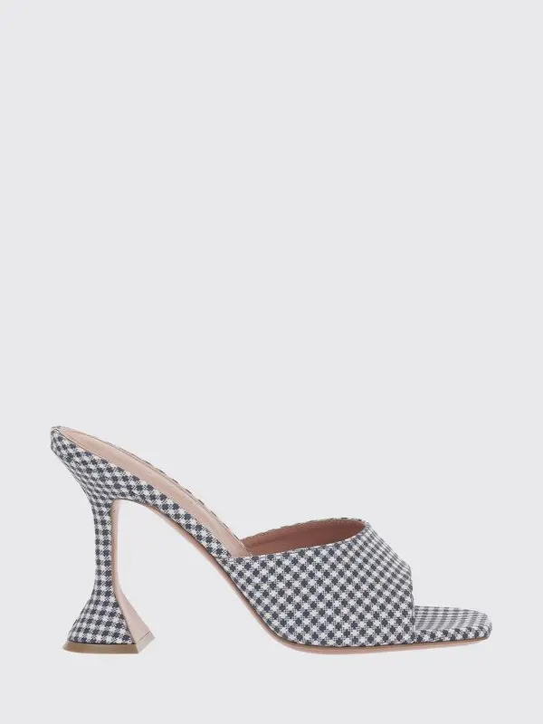 Amina Muaddi Lupita Leather Mules - Blue