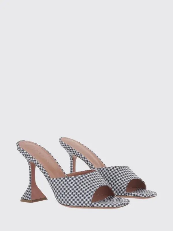 Amina Muaddi Lupita Leather Mules - Blue