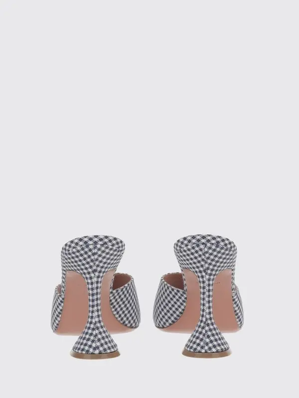 Amina Muaddi Lupita Leather Mules - Blue