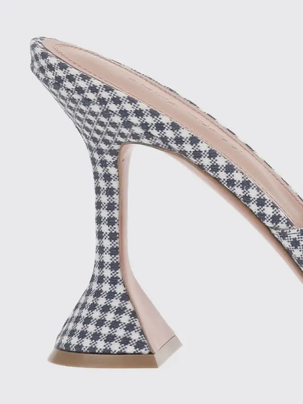Amina Muaddi Lupita Leather Mules - Blue