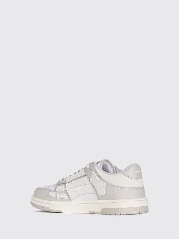 Amiri Skel Calfskin Sneakers With Bi-design And Perforated Toe - White