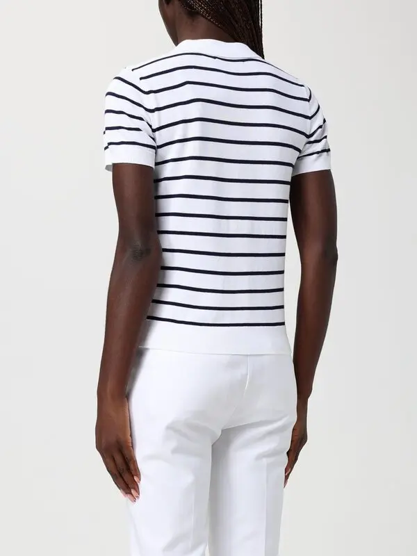 Ralph Lauren Striped Cotton Polo Shirt - White 1