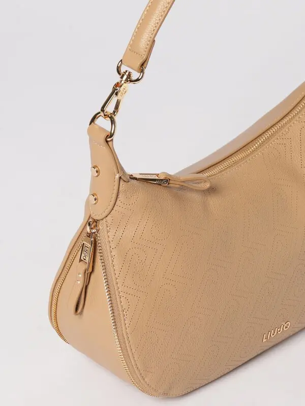 Liu Jo Embossed Monogram Shoulder Bag - Camel