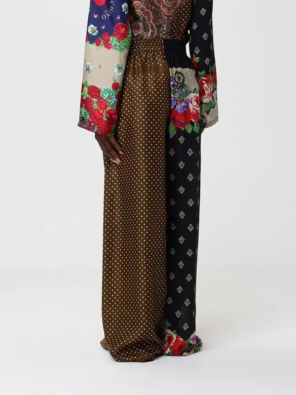 Moschino Printed Silk Palazzo Trousers