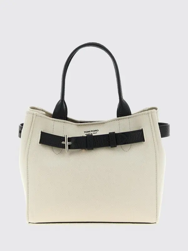 TOM FORD Audrey Cotton Twill And Leather Bag