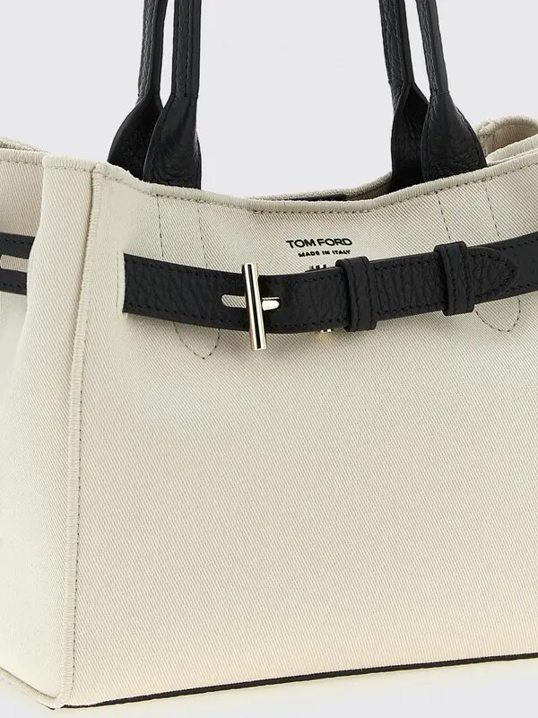 TOM FORD Audrey Cotton Twill And Leather Bag
