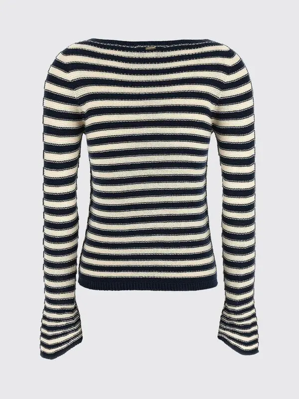 TWINSET Striped Cotton Blend Sweater - Multicolor