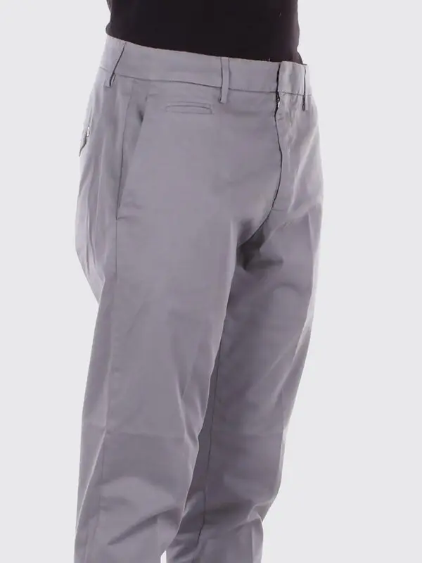 DONDUP Stretch Cotton Chino Trousers - Grey